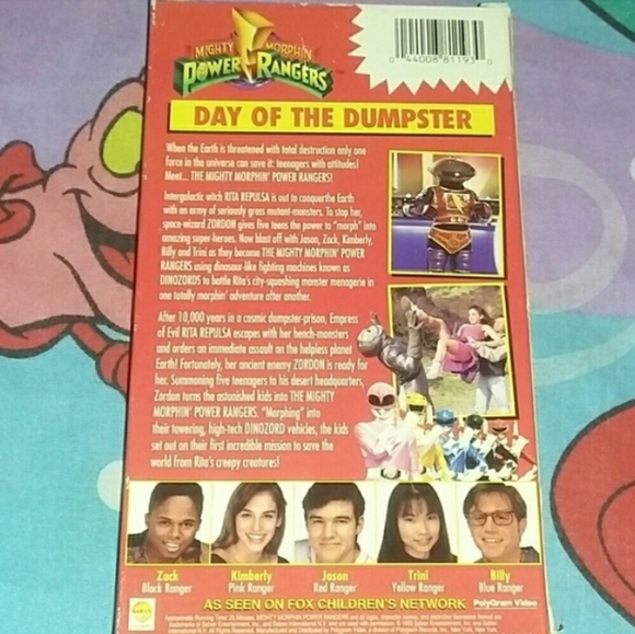 Power Ranger | Media | 993 Power Rangers Day Of The Dumpster Vhs 9s ...